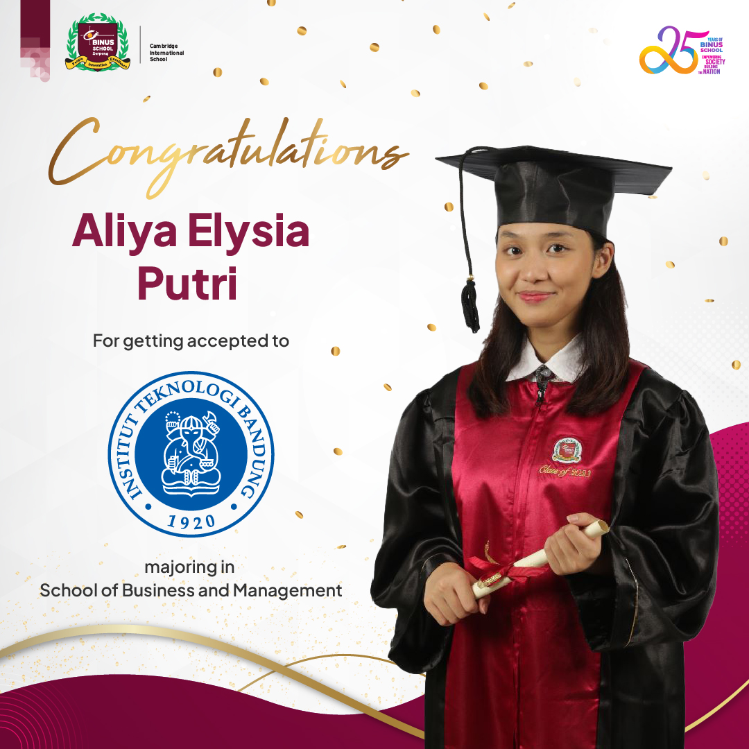 Congratulations to BINUS SCHOOL Serpong Alumni! - BINUS SCHOOL Serpong