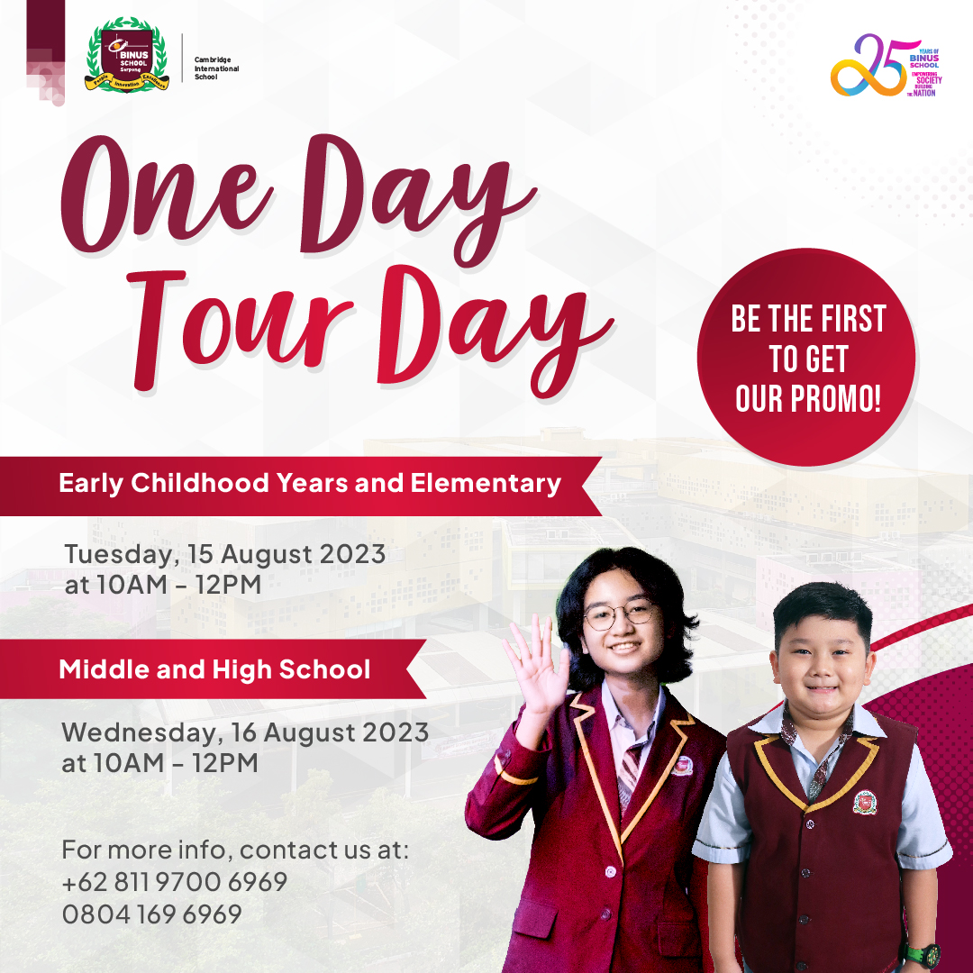 One Day, Tour Day at BINUS SCHOOL Serpong 🥳 - BINUS SCHOOL Serpong